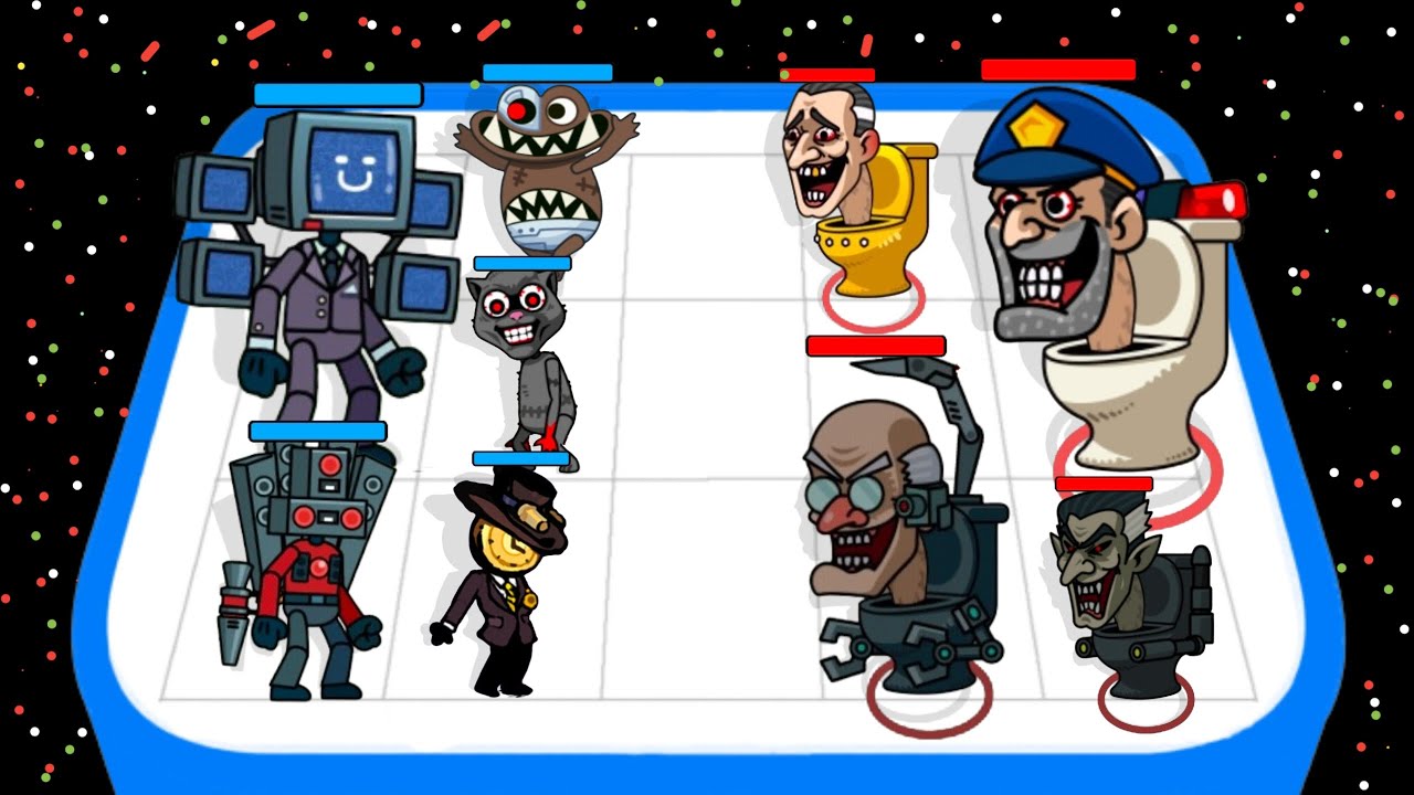 Merge War Battle Monster Fight P4 Merge Skibdi Toilet vs Banban Monster ...