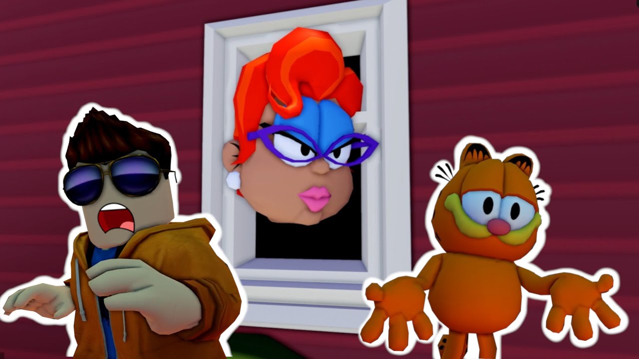 Me and Garfield vs CRAZY CAT LADY!? 🐱😱 can we ' Escape The Crazy Cat ...