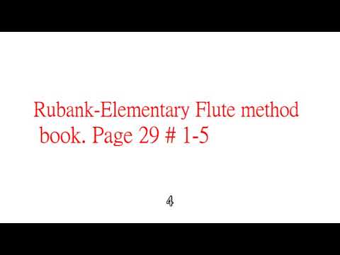 Rubank-Elementary Flute method book. Page 29 # 1-5 - YouTube