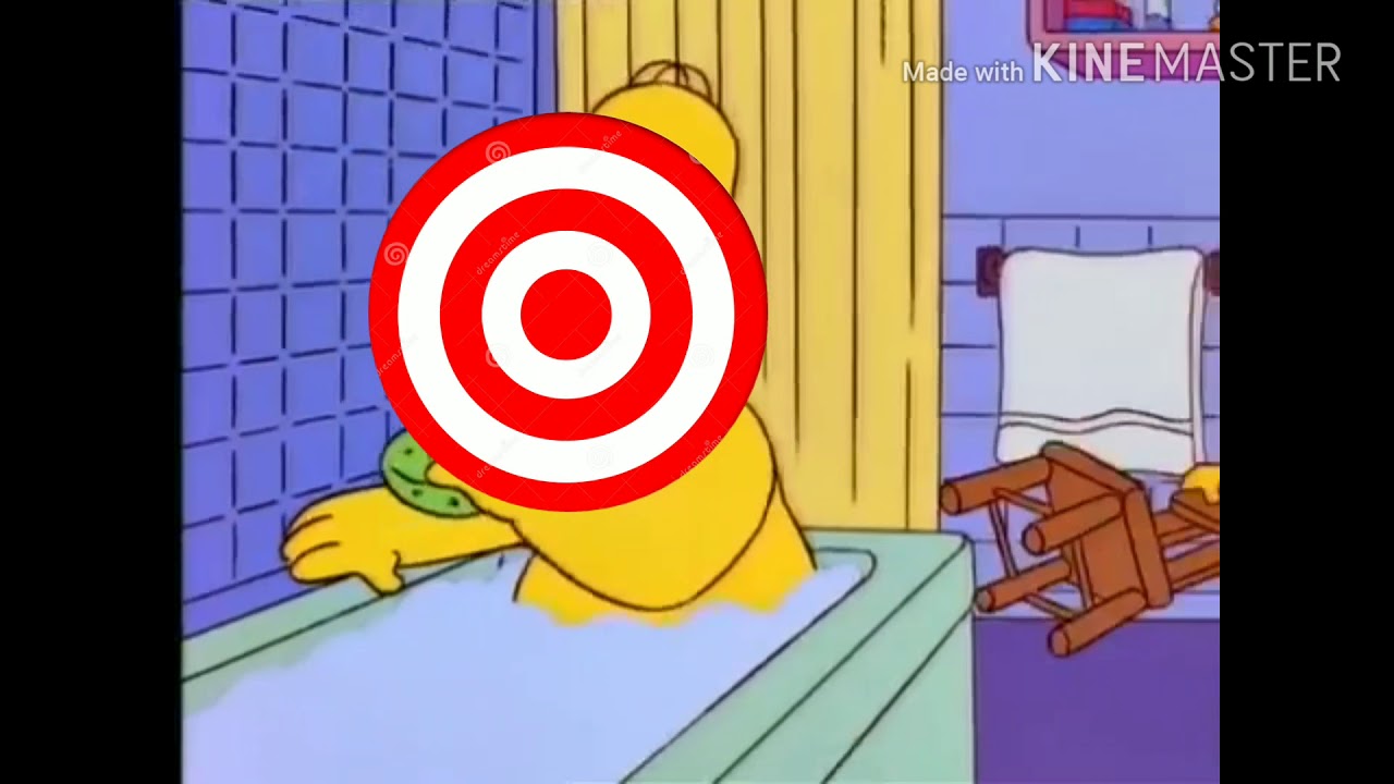 Homer gets hit by a chair but it's break the targets - YouTube