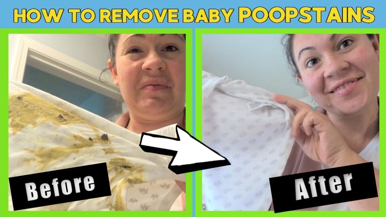 HOW TO REMOVE BABY POOP STAINS - YouTube
