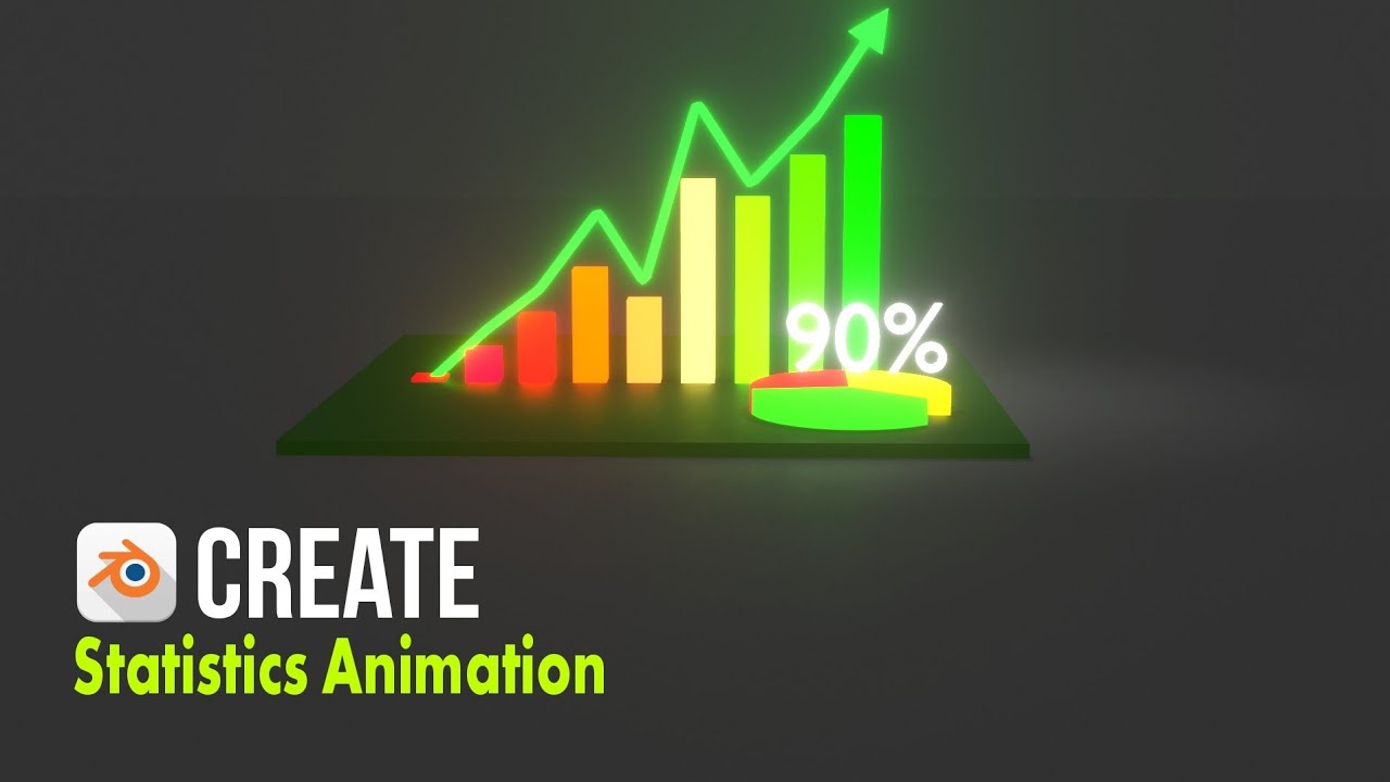 Create Statistics animation in blender | Insight create in blender ...