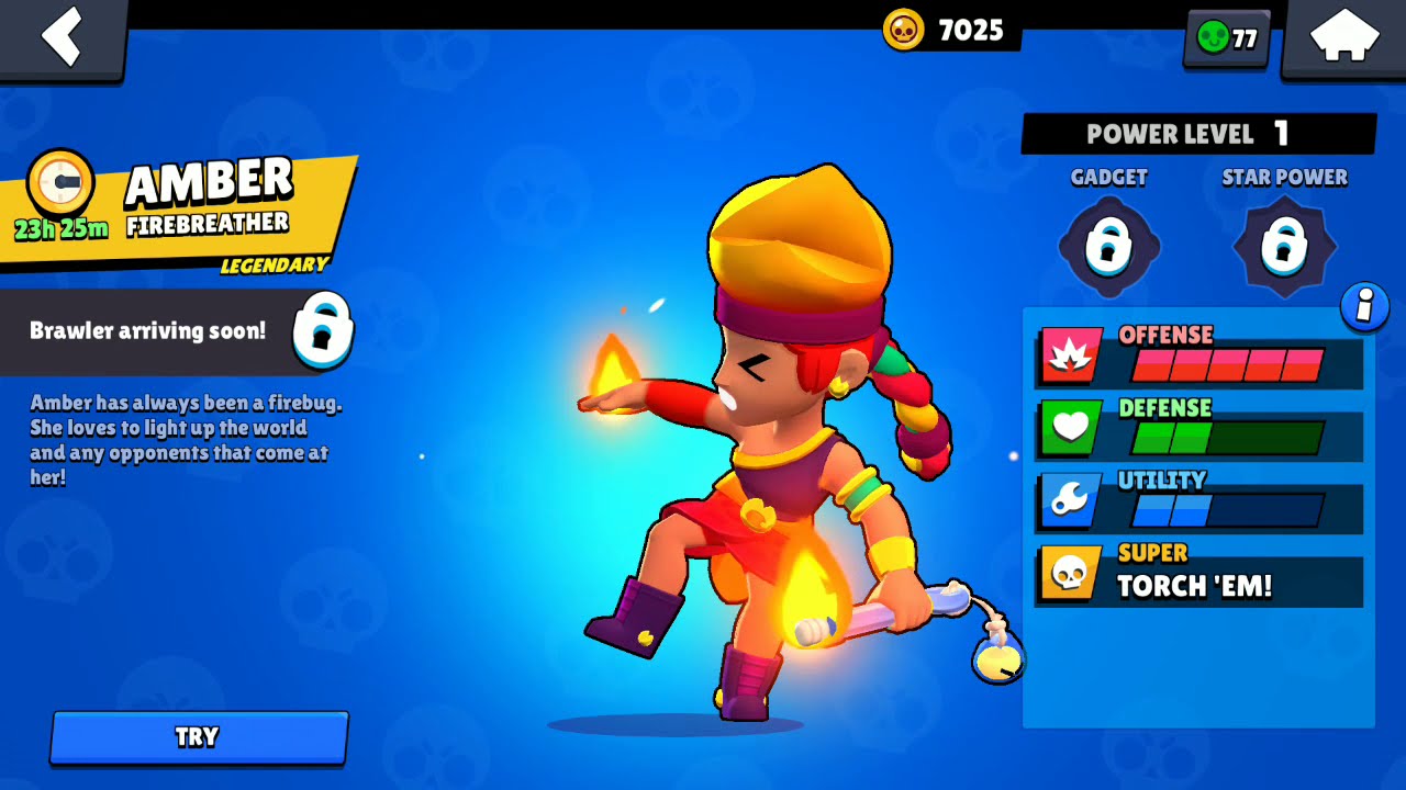 Amber in Training Mode XD + Voice Lines | New Legendary Brawler | Brawl ...