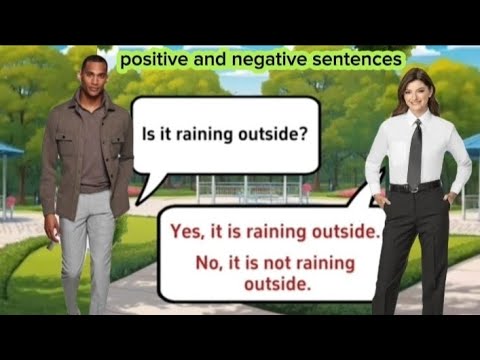 English conversation practice|positive and negative sentences practice ...