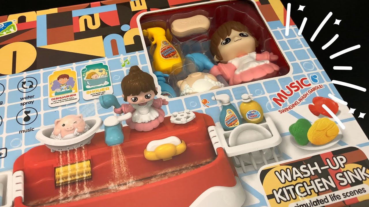 7 Minutes Satisfying with Unboxing Cute Toy Sink | ASMR (no music ...