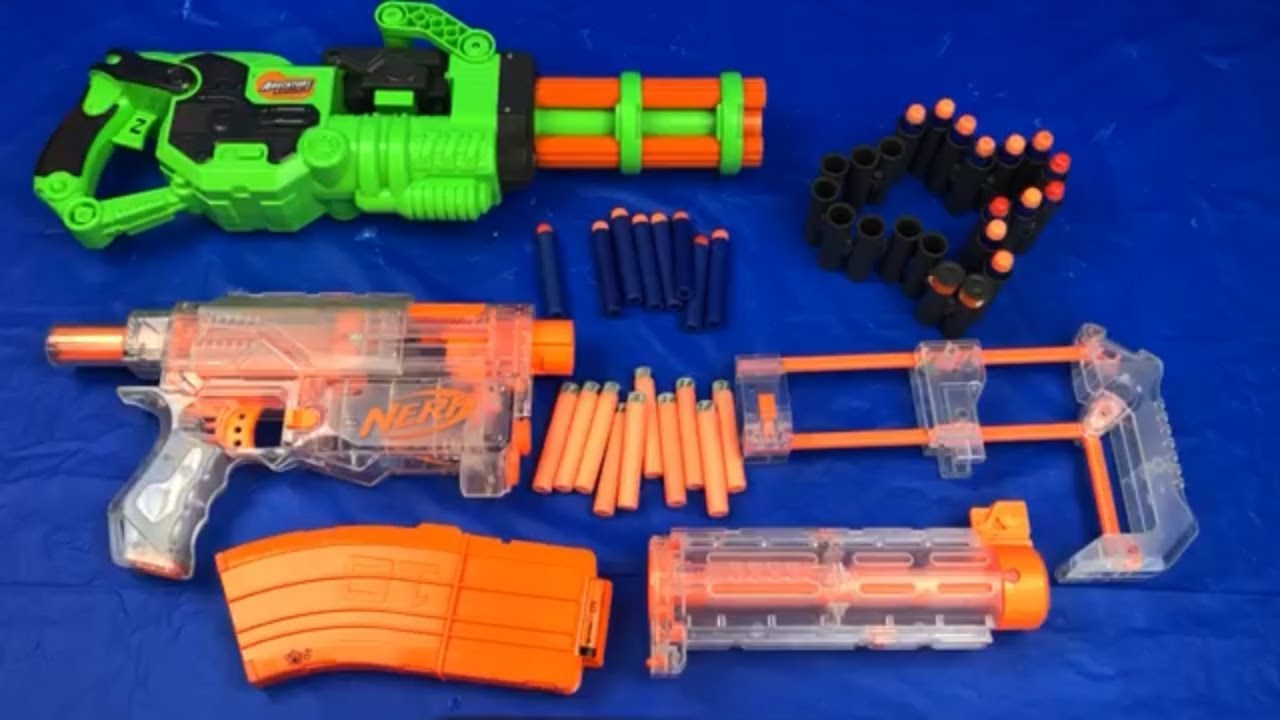 Toy Guns Non Nerf Chain Gun Nerf Blaster Box of Toys - YouTube