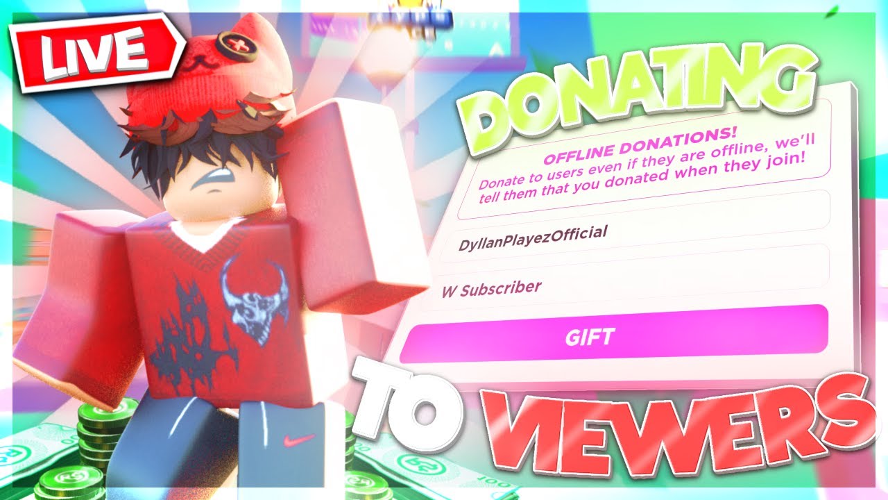 🔴 PLS DONATE | ACTUALLY Donating ALL Viewers Robux - YouTube