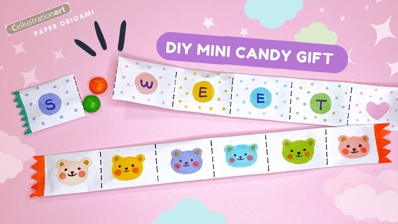 DIY Paper Gift Idea | Mini Candy Gift Bag | A4 White Paper Craft ...