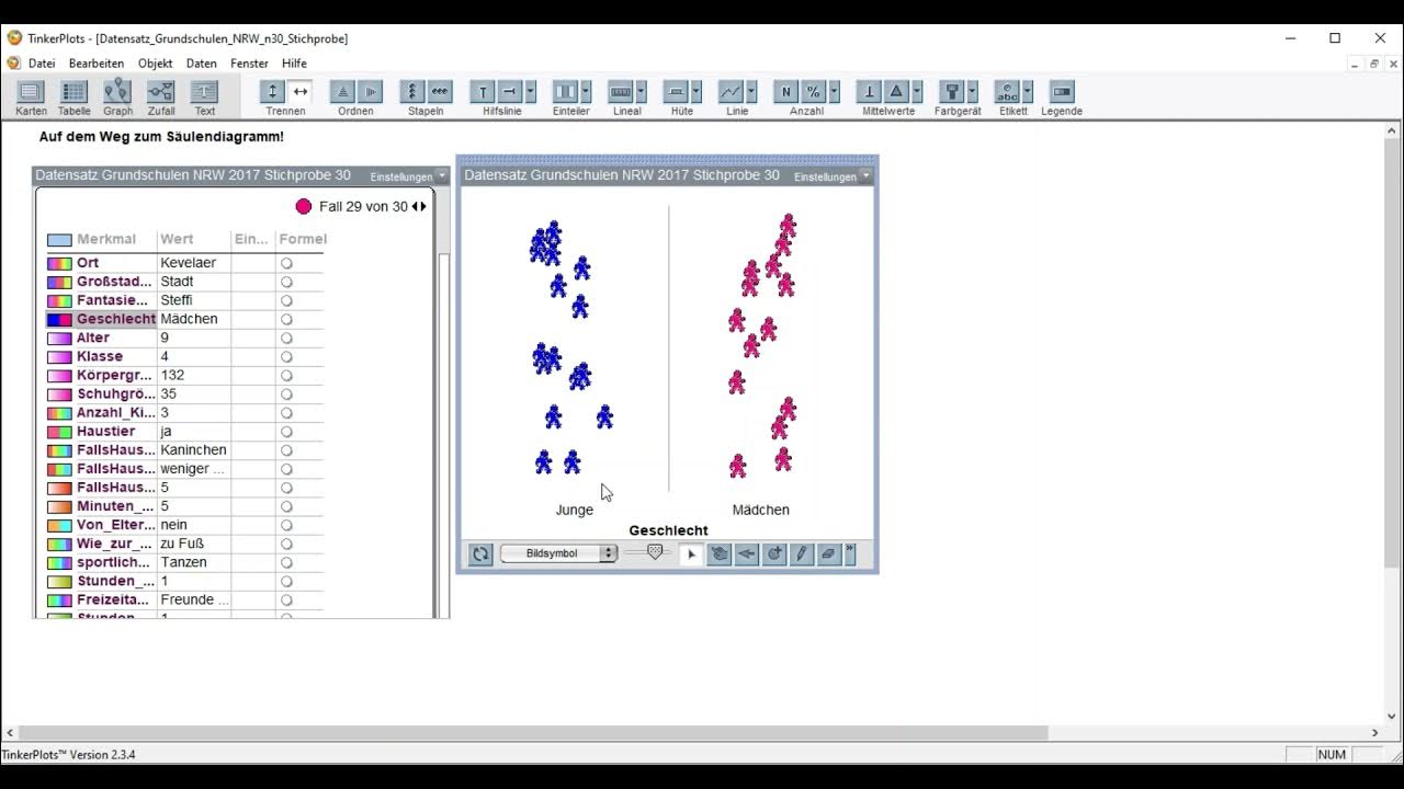 TinkerPlots Tutorials deutsch: Das Säulendiagramm - YouTube