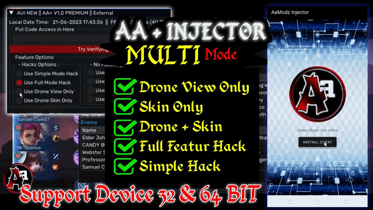 NEW UPDATE AAMODZ INJECTOR FULL FEATURE VIP FREE SUPPORT 32 & 64 BIT ...