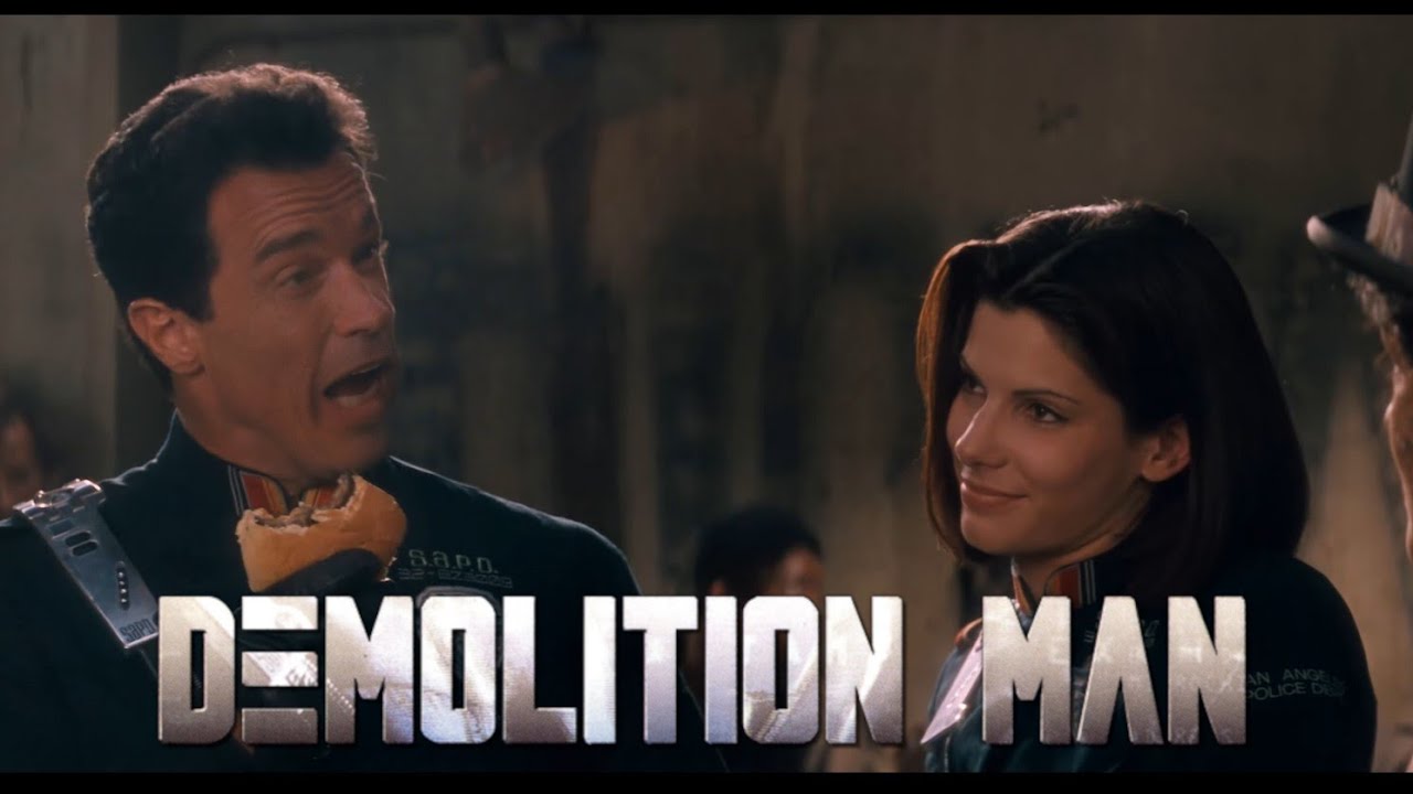 Arnold Schwarzenegger eats a Rat Burger in "Demolition Man" - Deepfake - YouTube