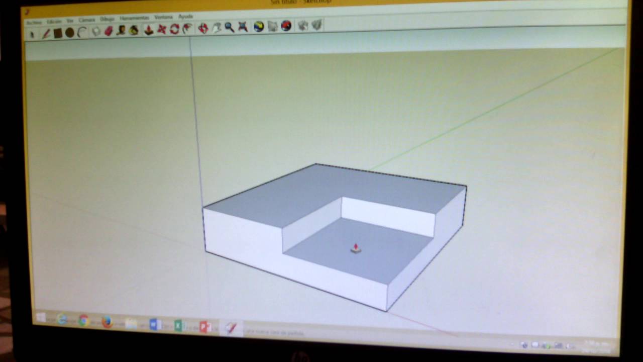 diseñocompleto pieza rectangular sketchup - YouTube