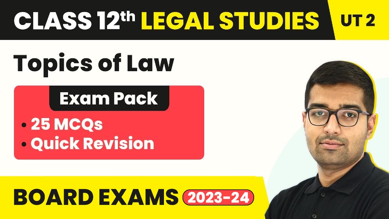 Class 12 Legal Studies MCQ (25 Solved) | Topics of Law Class 12 MCQs ...