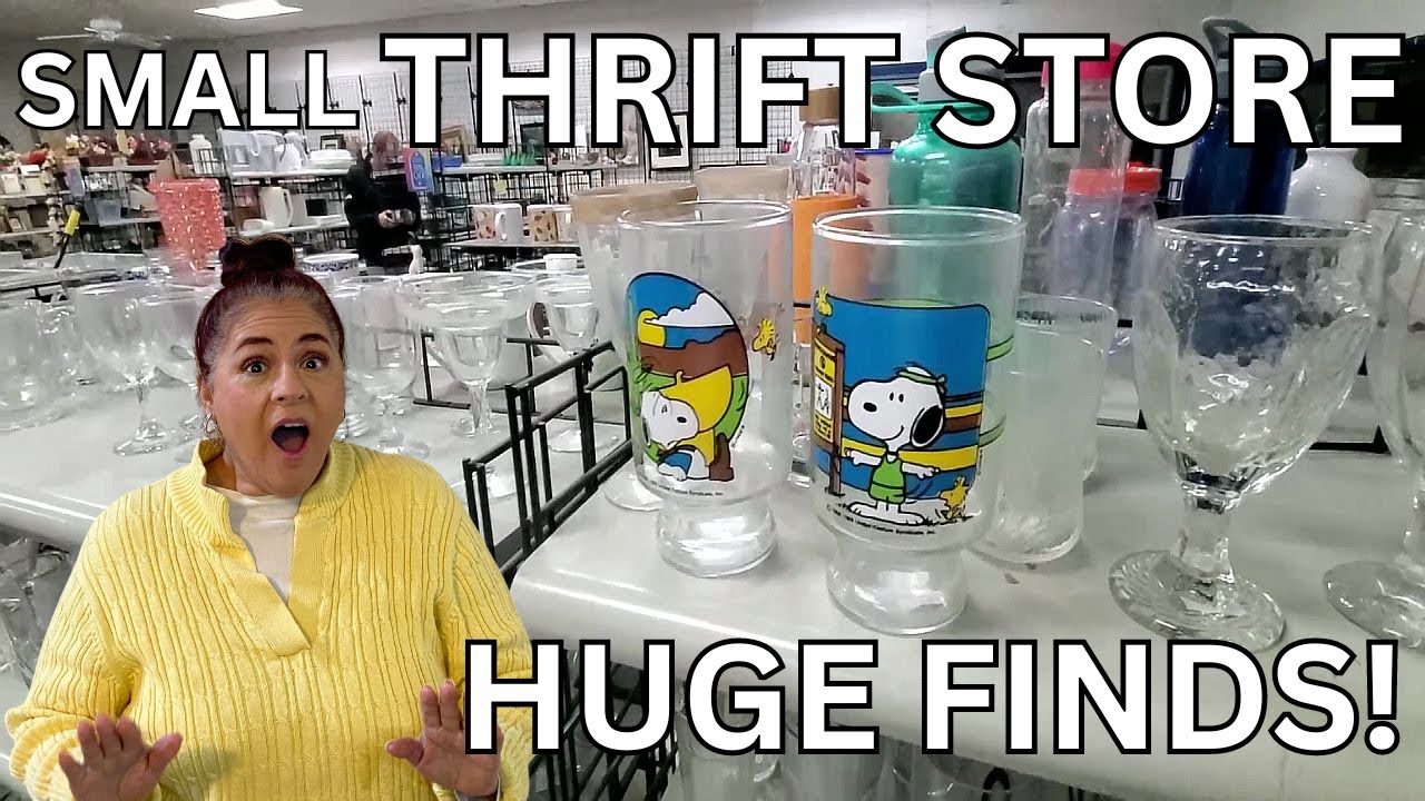 Thrift Haul - Amazing Finds from a Tiny Salvation Army Store - YouTube