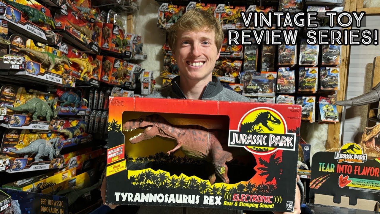 Jurassic Park Electronic Tyrannosaurus Rex Review! (Red Rex) Vintage ...