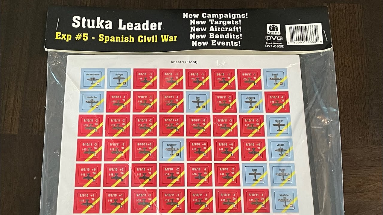Stuka Leader: Expansion #5 - Spanish Civil War (DVG) - Unbagging and ...