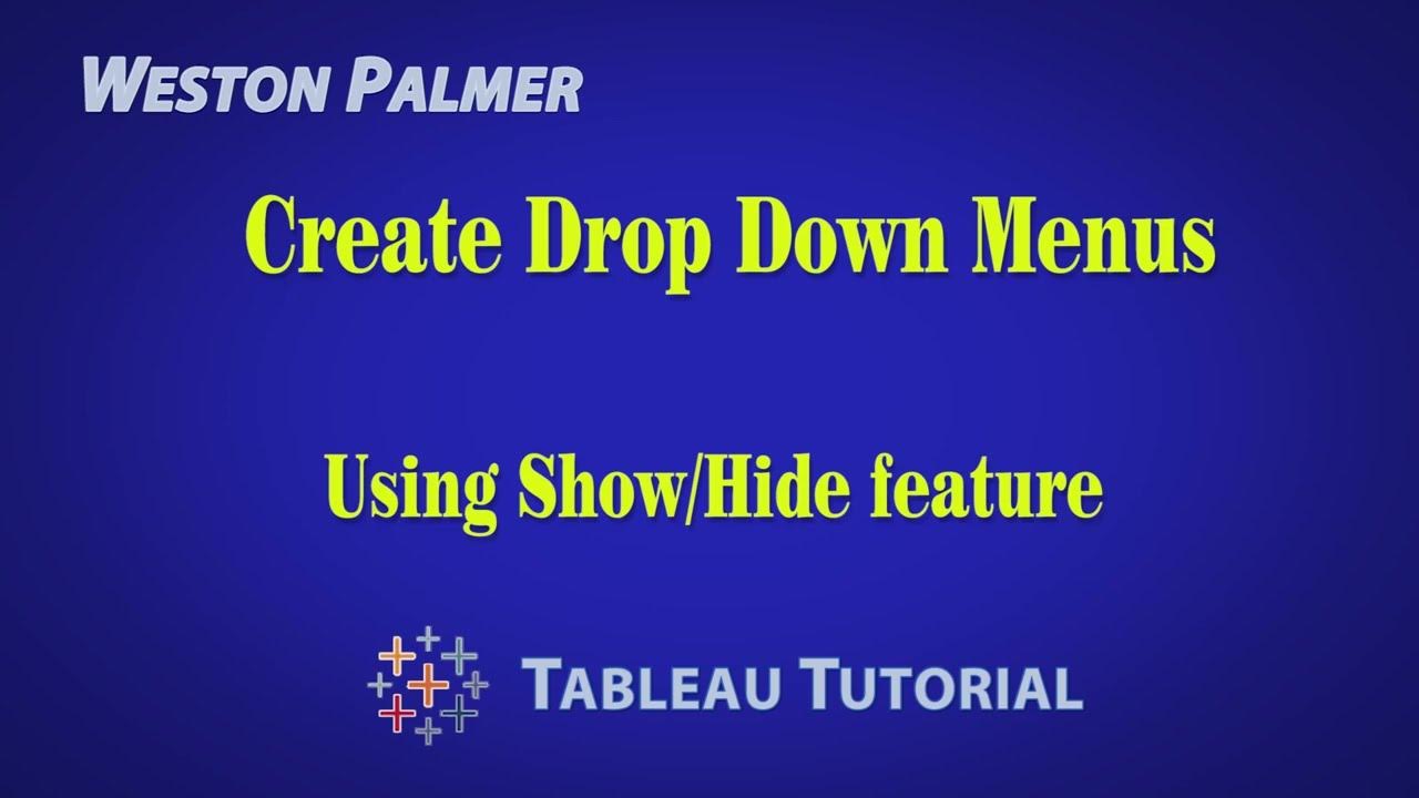 Tableau Tutorial - Create Drop Down Menus - YouTube