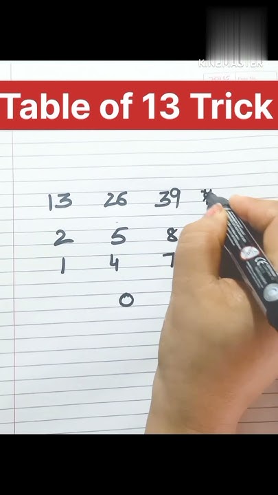 Trick 🔥 for Table of 13/ 13 times table trick - YouTube