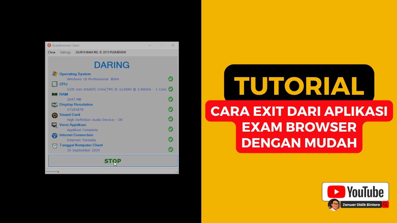 Cara Keluar dari Exam Browser Aplikasi Tryout dan Ujian PPG Tahun 2024 ...