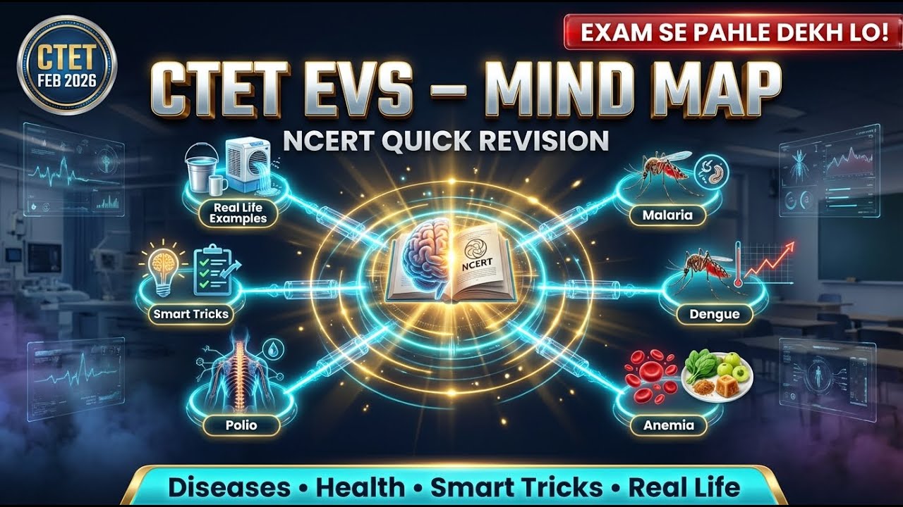 CTET EVS Mind Map | NCERT Quick Revision | Diseases + Health + Smart ...