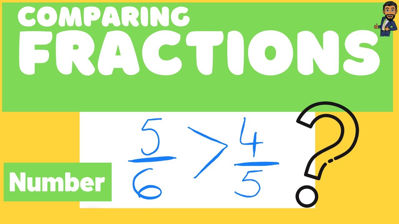 Comparing fractions with different denominators lesson with practice ...