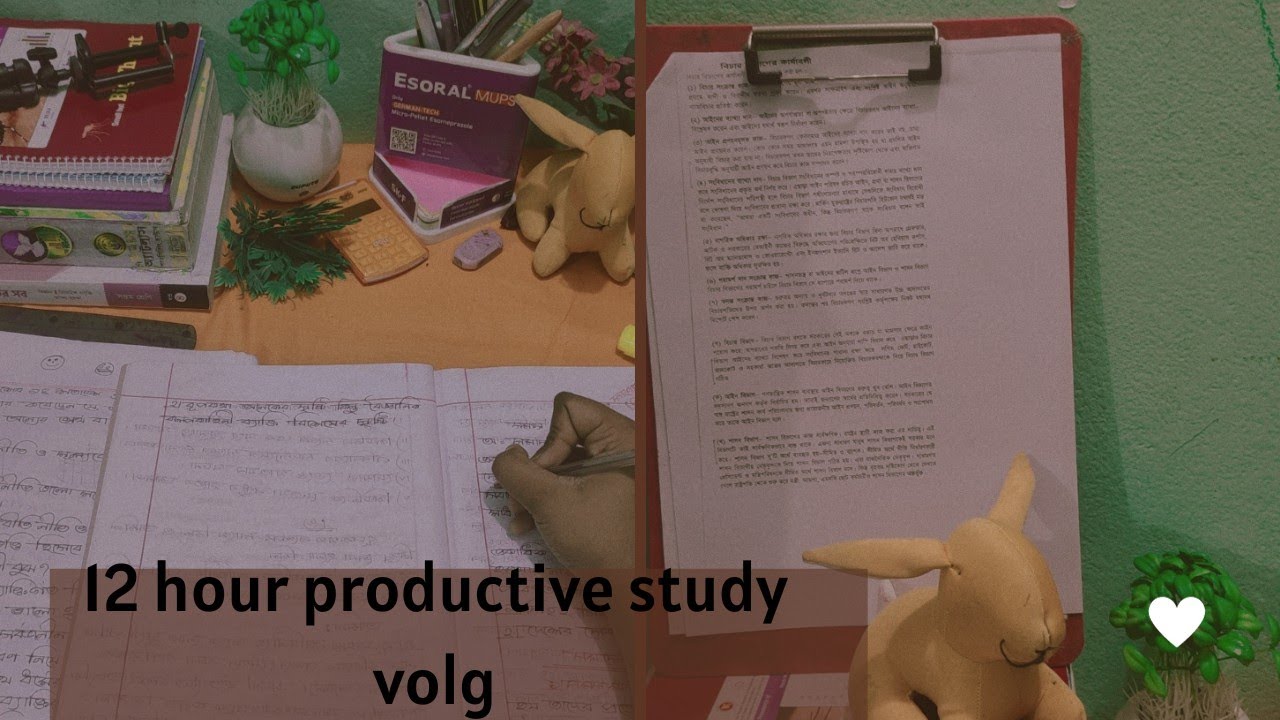 12 hour productive study day📑.(Taking notes🗒️,reading) - YouTube