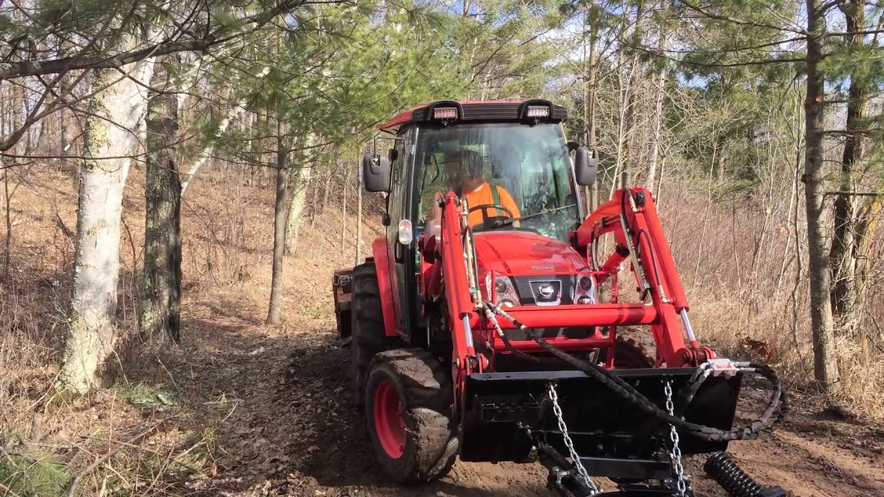 Windrowing My Dirt Driveway with a Snow Plow - YouTube