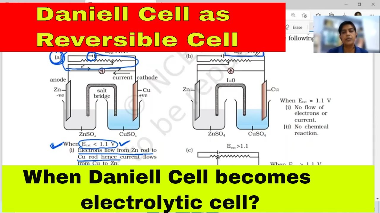 6 Electrochemistry: Daniell Cell as Reversible cell, Effect of External ...