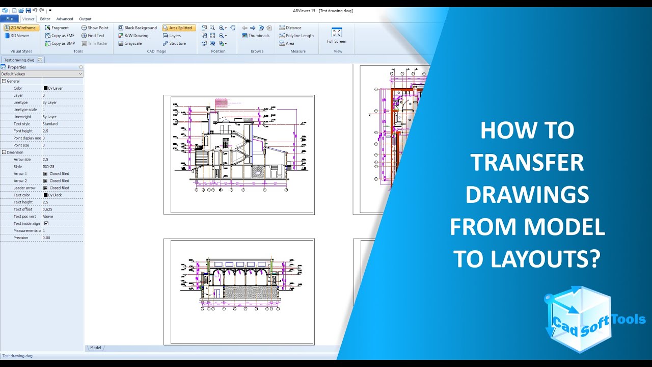 How to transfer multiple drawings from model space to layouts? - YouTube