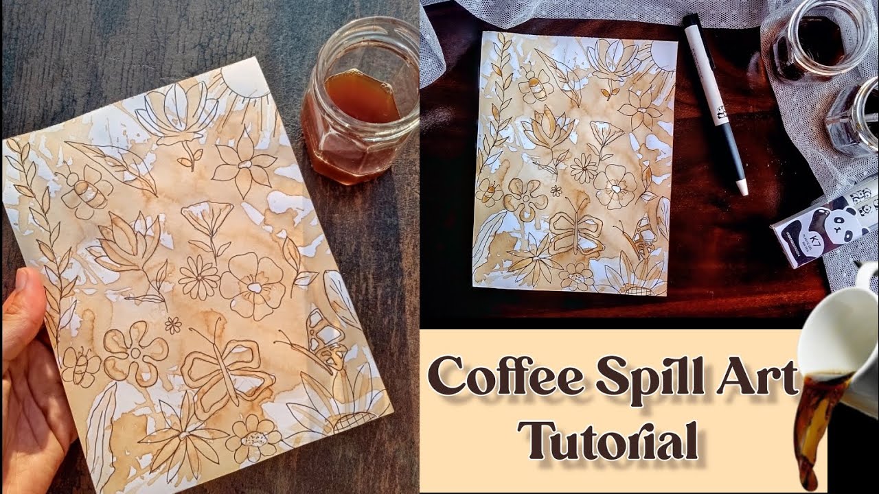 Coffee Spill Art Tutorial | #coffeeart #coffee #spillart | Muskaan ...