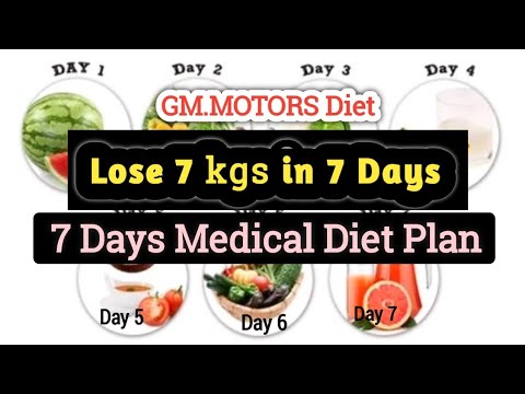 Lose 7 Kgs in 7 Days|GM Motors Diet Plan|Best Diet Plan for Weight Loss ...
