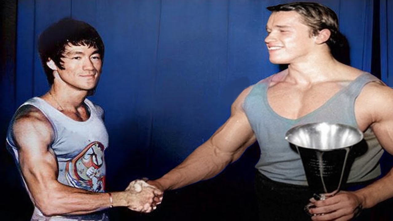 Bruce Lee Meeting Arnold Schwarzenegger In 1970! - YouTube