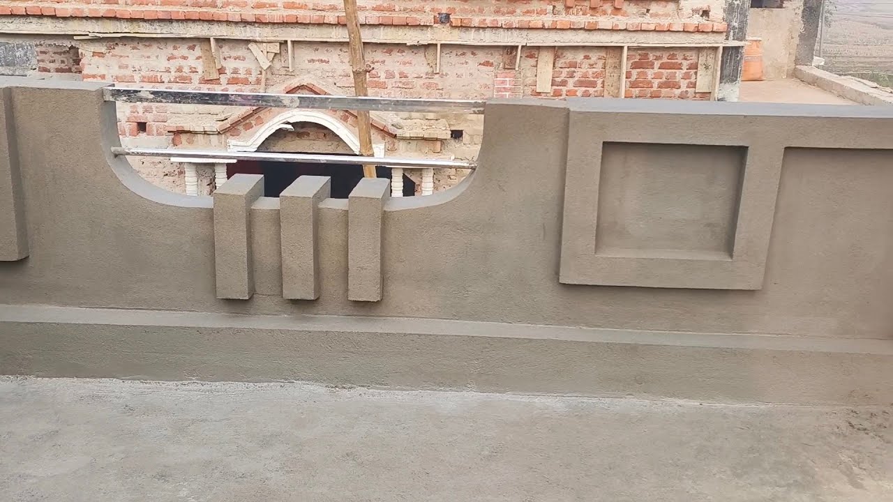 How to make a parapet wall design in less space handwork masonry talent ...