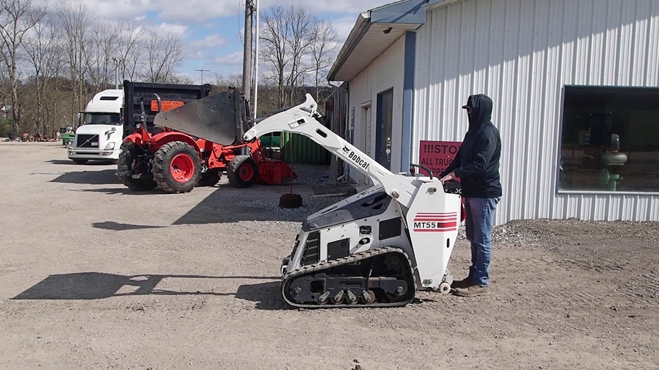 Bobcat MT55 Walk Behind Skid Steer - YouTube