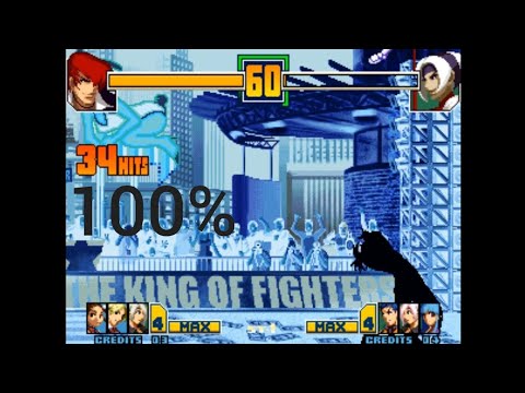 KOF 2001 IORI COMBO 100% - YouTube