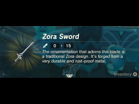 Zora Sword | Respawn Location | Zelda BOTW - YouTube