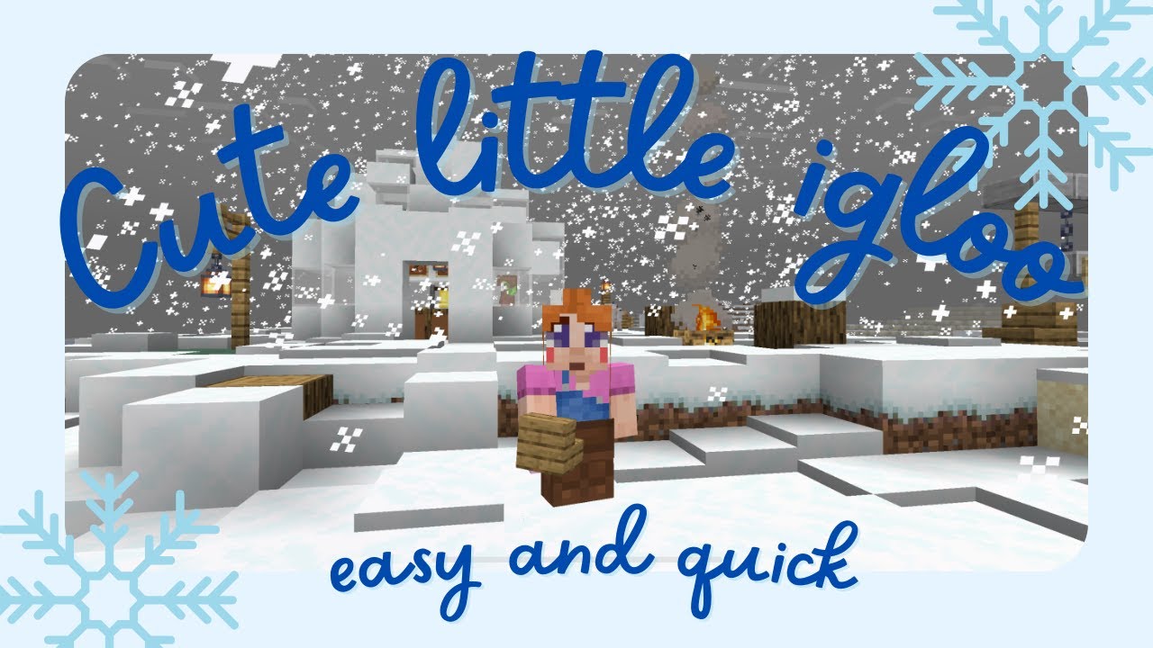 Easy to build Minecraft Igloo - YouTube