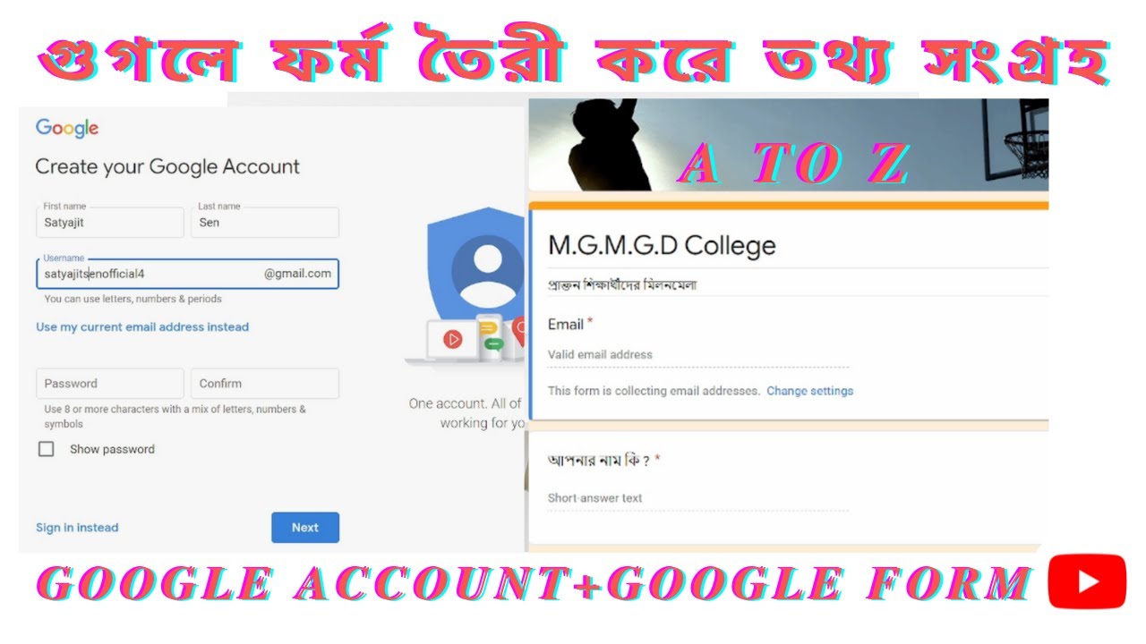 tutorial google forms || how to make a google form || how to create a ...