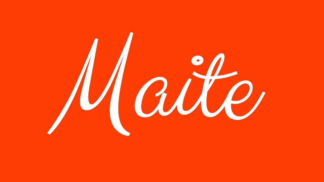 Learn how to Sign the Name Maite Stylishly in Cursive Writing - YouTube