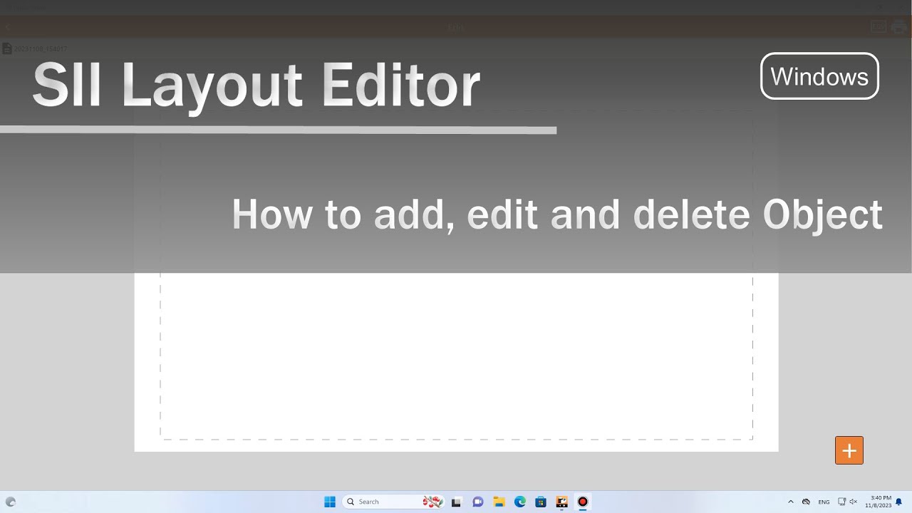 SII Layout Editor - How to add, edit and delete Object (Windows) - YouTube