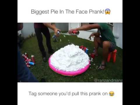 Biggest pie on the face prank - YouTube