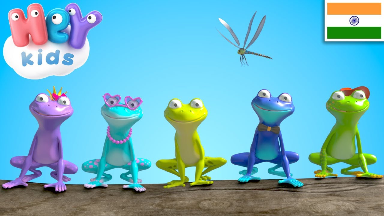 Paanch Chhote Mendak Dost 🐸 Hindi Baby Rhymes - HeyKids - YouTube