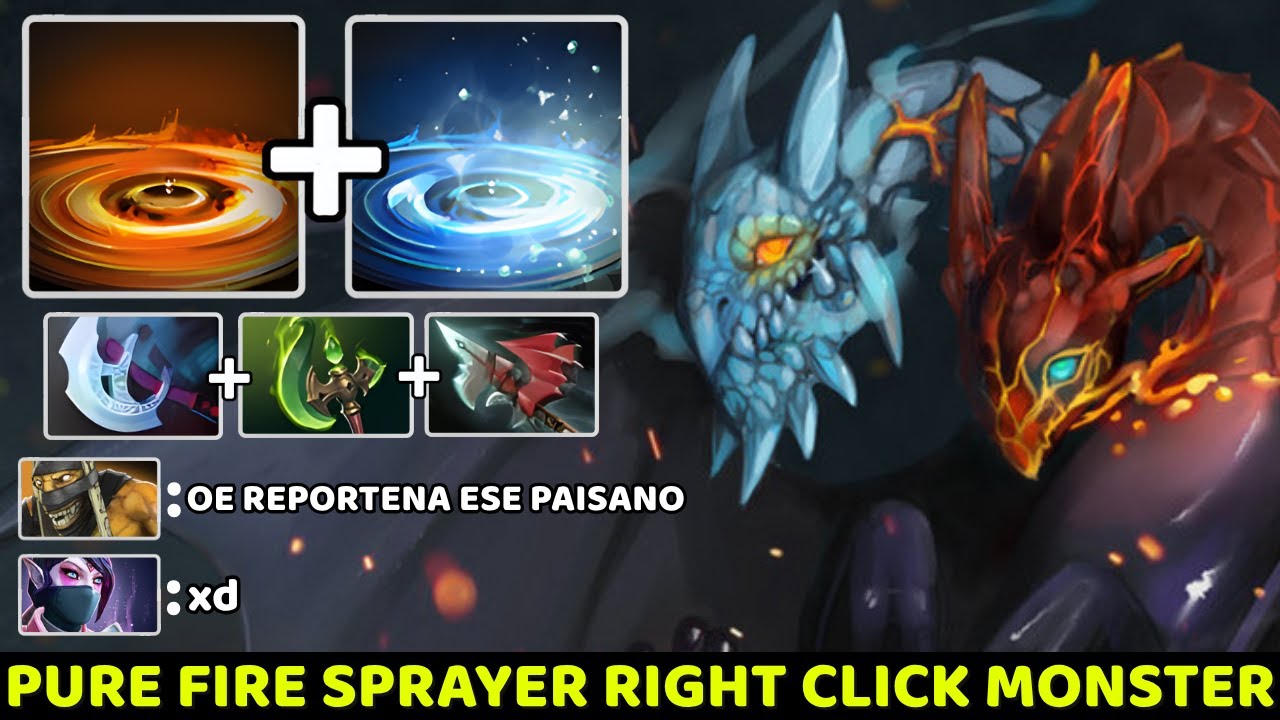 Jakiro Mid Lane Pure Fire Spitter Right Click GamePlay Monster Mode ...