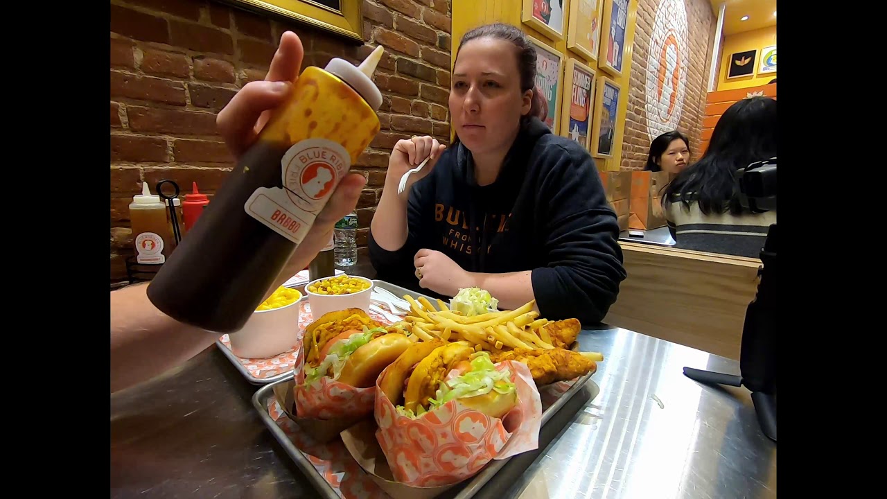 Kass and Jez Vs The USA - Blue Ribbon Fried Chicken NYC - YouTube