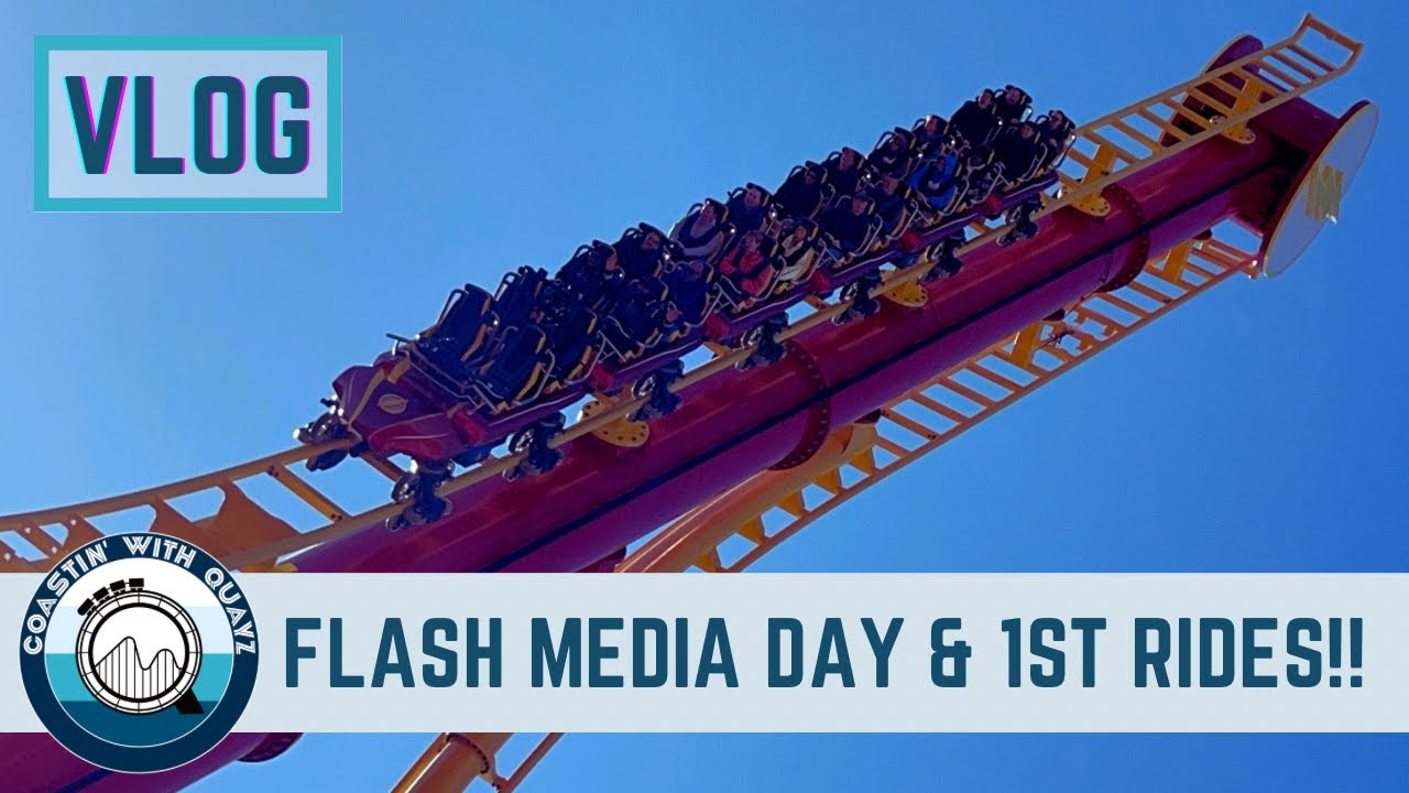 First Rides on The Flash Vertical Velocity at Six Flags Great Adventure ...