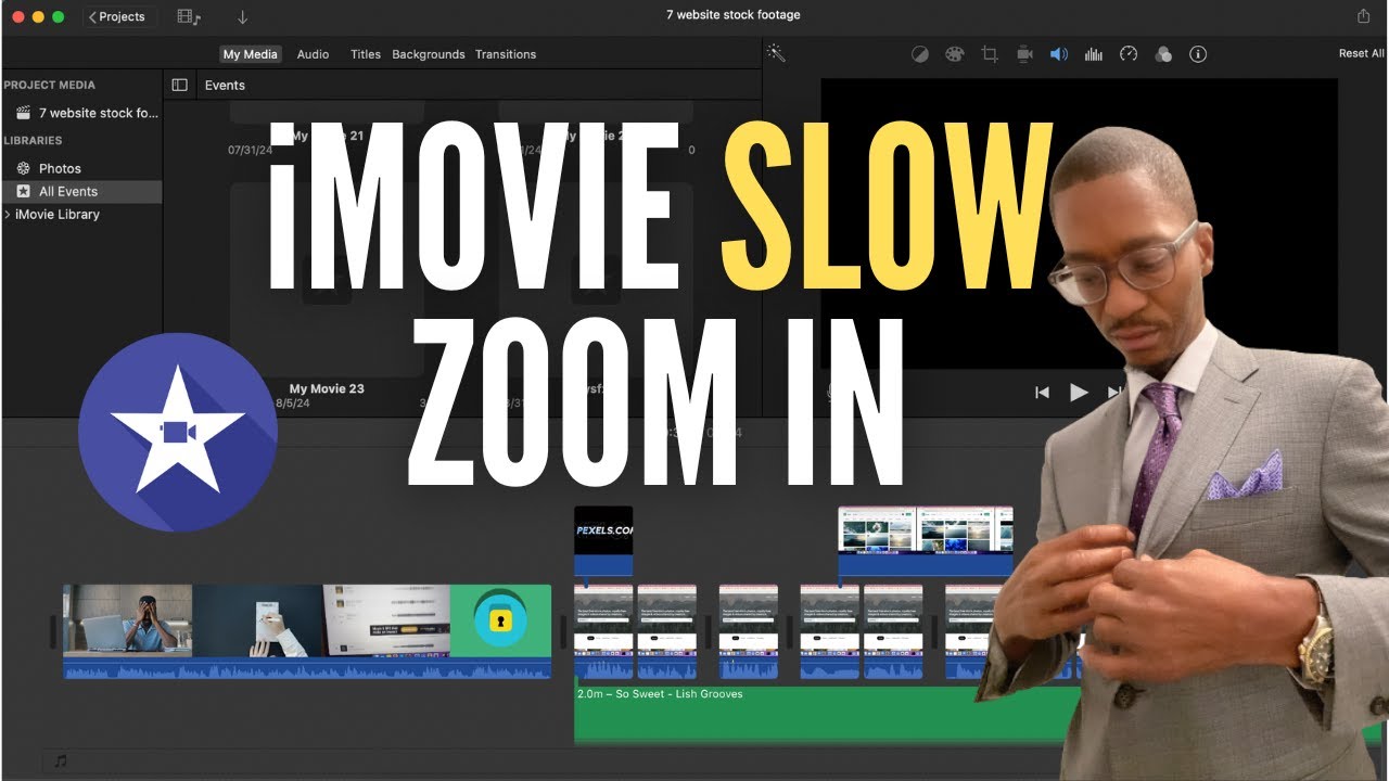 How to do a Slow Zoom in iMovie | iMovie Tutorial 2024 - YouTube