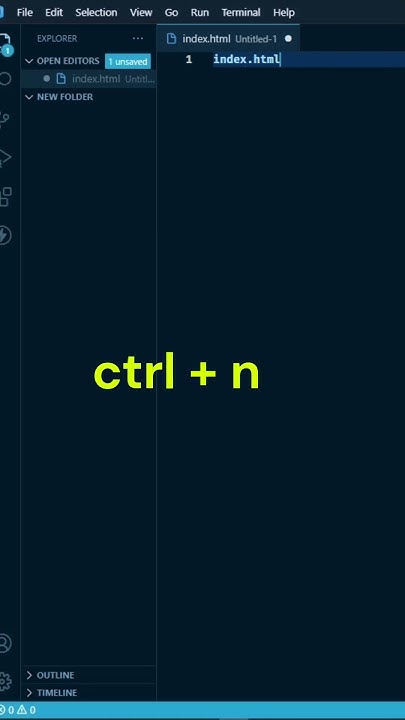 Create new file in vs code shortcut key | how to create file in Visual Studio Code - YouTube