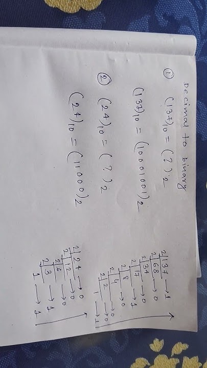 decimal to binary convert - YouTube