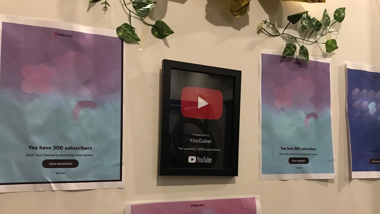 Unboxing my 1,000 subscribers play button (play button created by ...