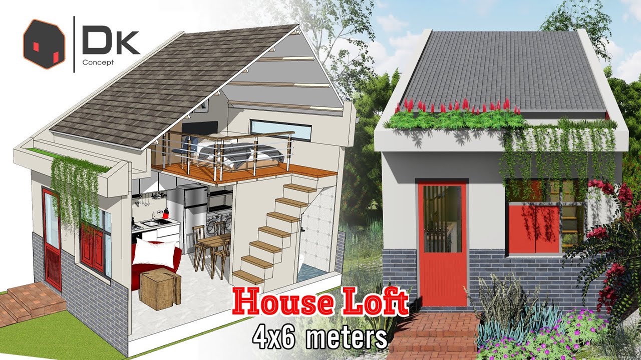 Small House Design 4x6 Meters 24sqm House Loft YouTube small-house-design-4x6-meters-24sqm-house-loft-youtube